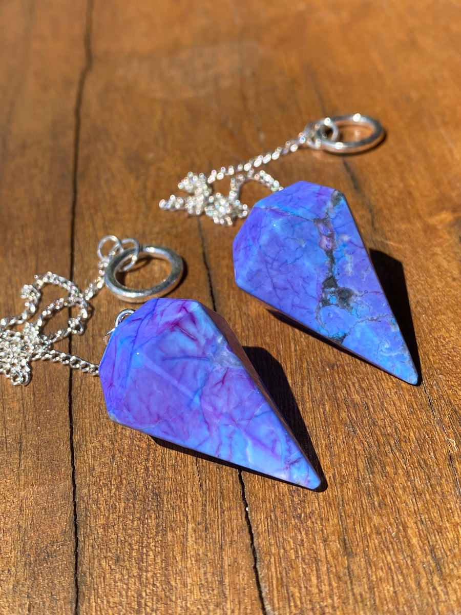 Purple Howlite Pendulum – Earth Vibrations