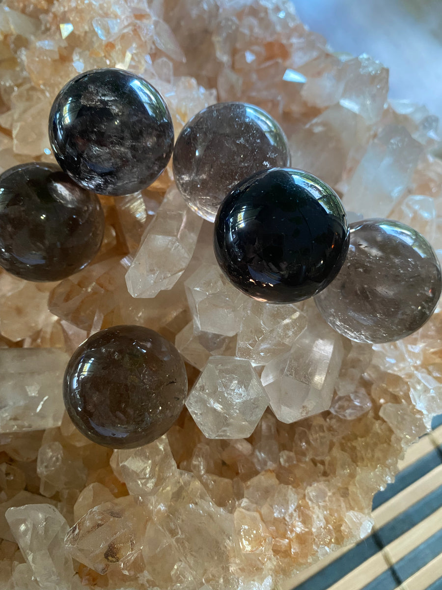 Smokey Quartz Spheres – Earth Vibrations