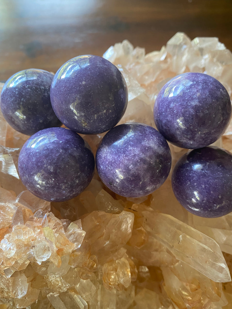 Lepidolite Spheres Sml – Earth Vibrations