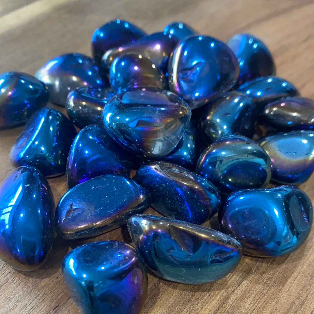 Flame Aura Quartz Tumble Stones – Earth Vibrations
