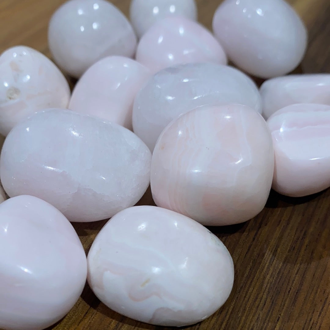 Mangano Calcite Tumble Stones – Earth Vibrations