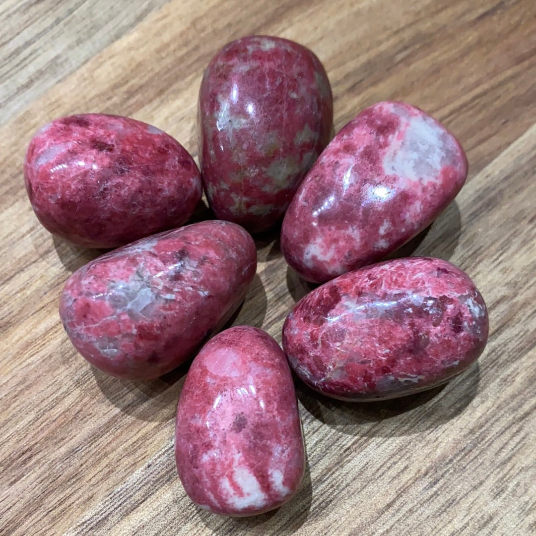 Thulite Tumble Stones – Earth Vibrations
